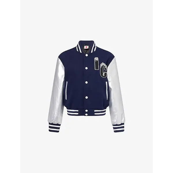 ICECREAM Cherry Embroidered Varsity Jacket