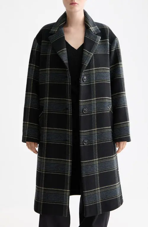 Scotch & Soda Relaxed Fit Plaid Coat