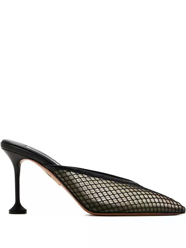 AQUAZZURA 85mm Bisous Mesh Pumps