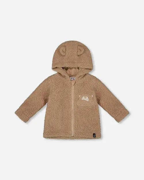 DEUX PAR DEUX Bear Hooded Zip Jacket