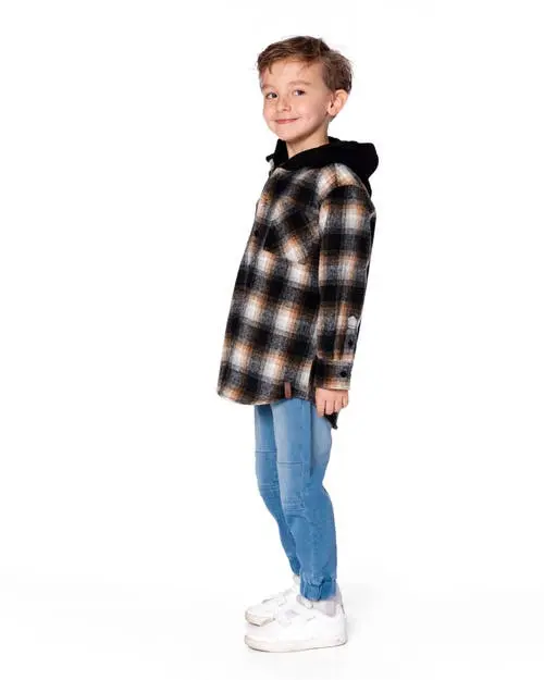DEUX PAR DEUX Hooded Polar Fleece Overshirt With Hood