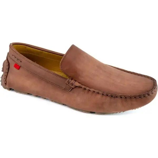 MARC JOSEPH NEW YORK Leather Venetian Driver Loafer - Cognac Burnished Napa