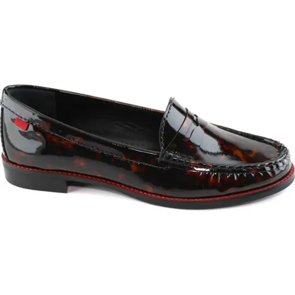 MARC JOSEPH NEW YORK East Village Patent Leather Penny Loafer - Tortoise Patent