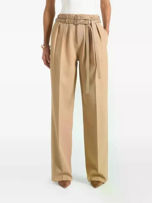 Manière De Voir Pascale Twin-belt Trousers - Neutrals