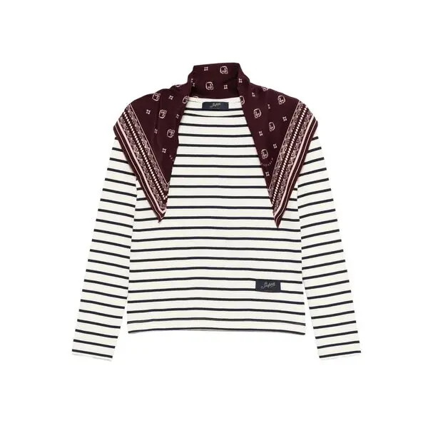 Seafarer Striped Long-sleeve T-shirt With Bandana Detail - Multicolor