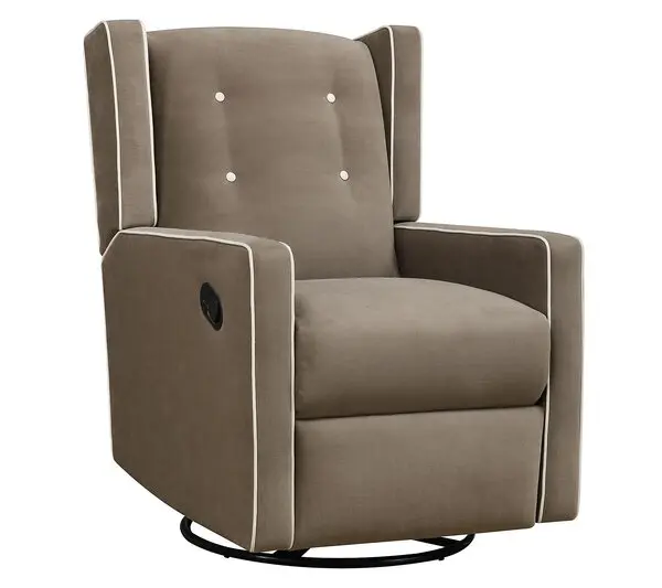 BABY RELAX Mikayla 4-in-1 Swivel Glider Rocker Ecliner Taupe