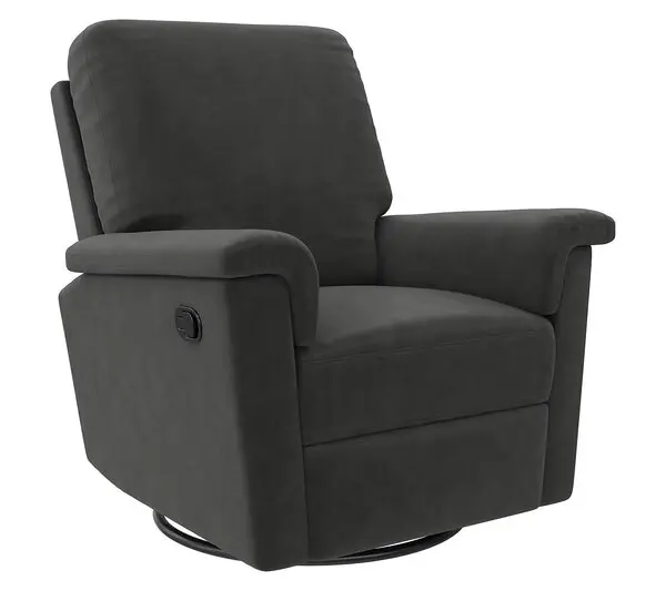 BABY RELAX Terrin 3-in-1 Gliding Swivel Nursery Recliner Black