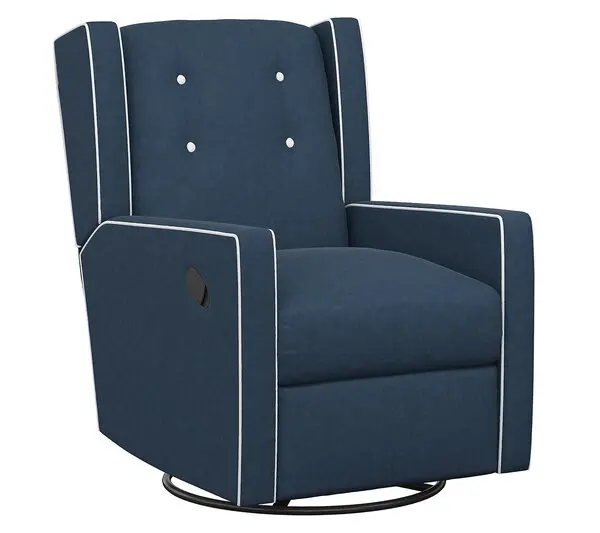 BABY RELAX Mikayla 4-in-1 Swivel Glider Rocker Ecliner Navy