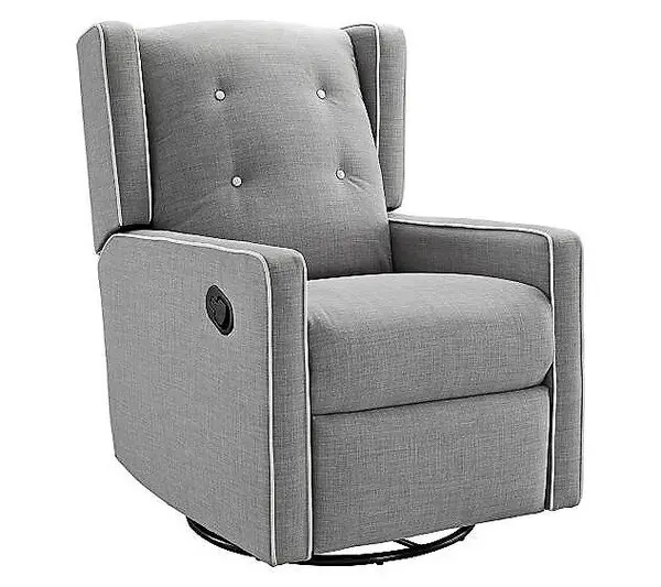 BABY RELAX Mikayla 4-in-1 Swivel Glider Rocker Recline Ltgray