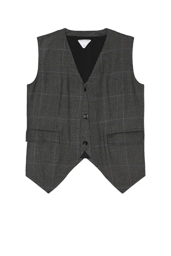 Bottega Veneta Wool Prince Of Wales Gilet