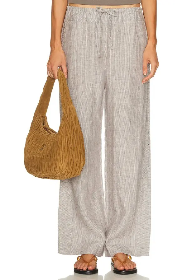 DEIJI STUDIOS Double Waist Linen Pant