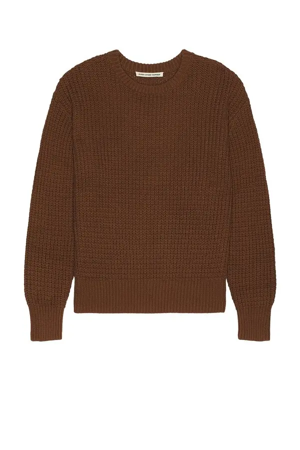 EVERY OTHER THURSDAY Fisherman Knit Sweater - Brown
