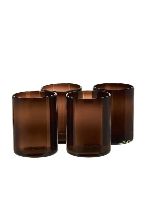 VERVE CULTURE Set Of 4 Tamarind Handblown Glasses