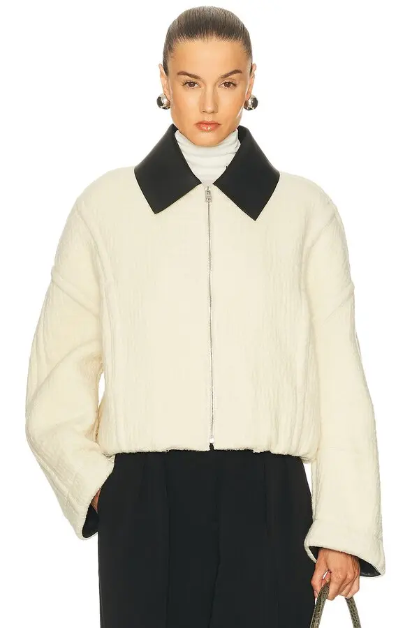 Jean Paul Gaultier Bomber Jacket - Ecru & Black