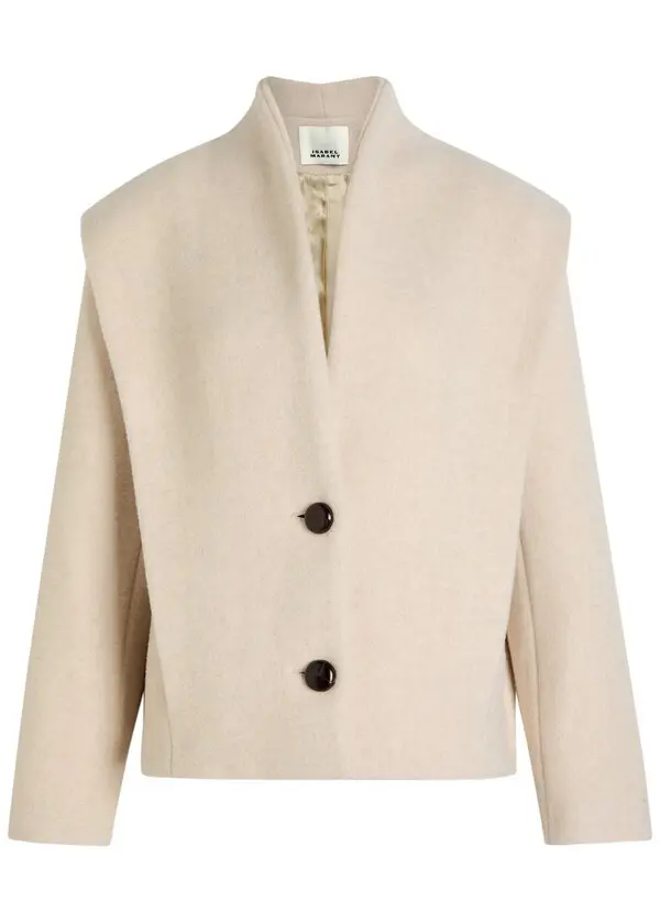 Isabel Marant Dyogo Wool-blend Coat - Ecru