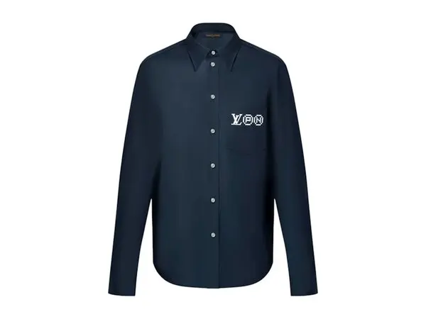 LOUIS VUITTON X Nigo Printed Signature Longsleeved Shirt