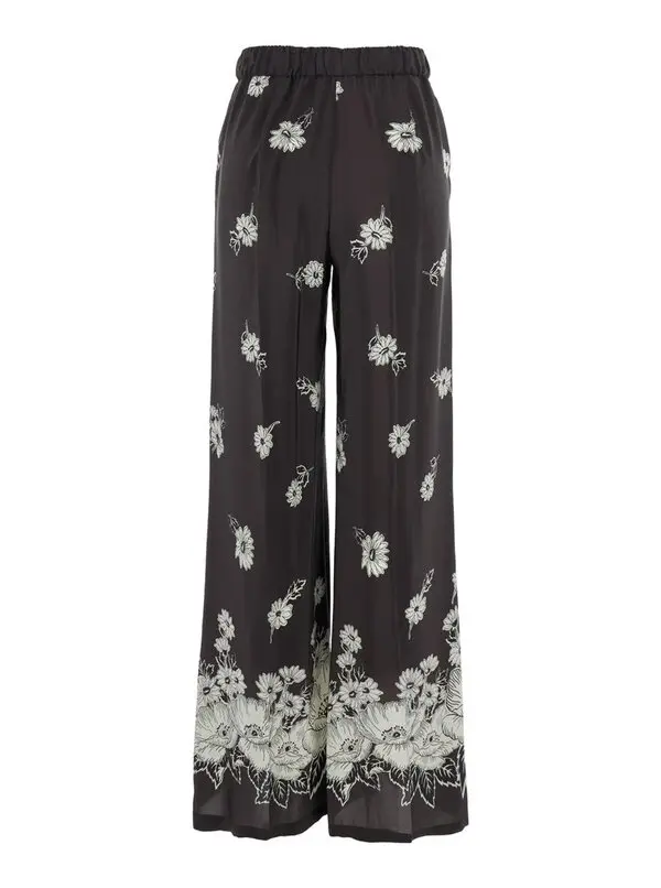 P.a.r.o.s.h Floral Print Wide Leg Pants