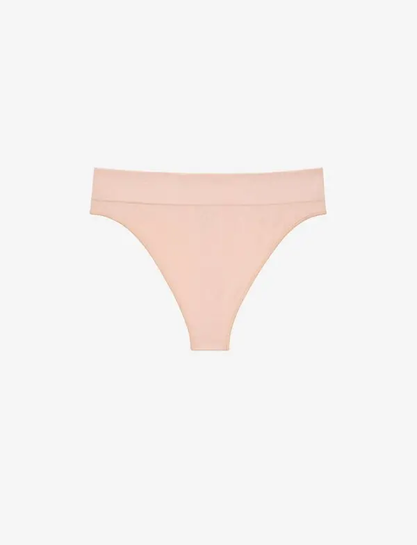 THIRDLOVE Seamless Cloud Cotton Thong Panty - Rose Dust