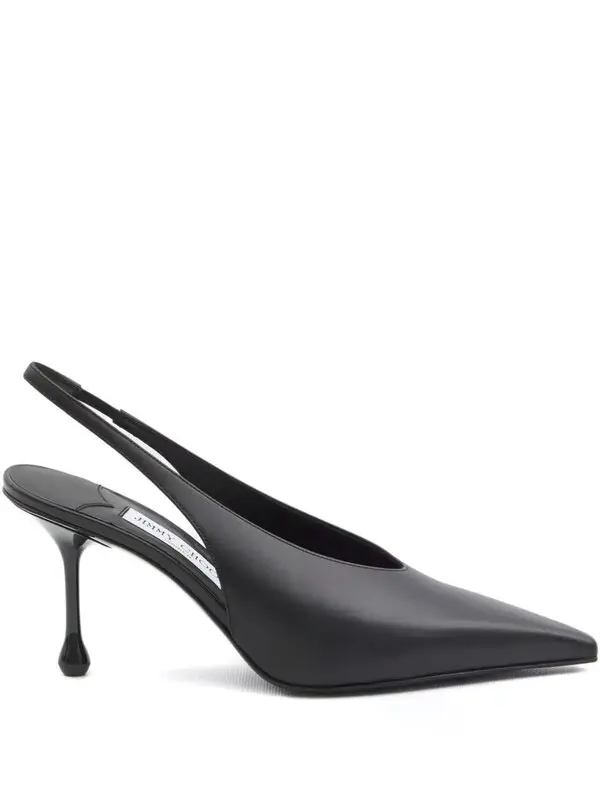 JIMMY CHOO 80mm Isa Pointed-toe Slingback Pumps