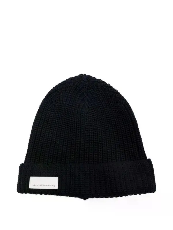 NINE:INTHE:MORNING Ribbed Wool Beanie - Blue