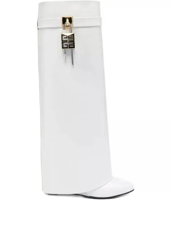 Givenchy 90mm Shark Lock Calf-leather Boots