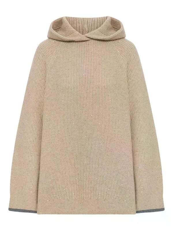 Brunello Cucinelli Sequin-embellished Hooded Cashmere Sweater