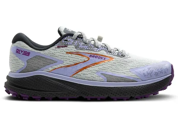 Brooks Divide 5 Athletic Sneakers - Mercury/ebony/sweet Lavender