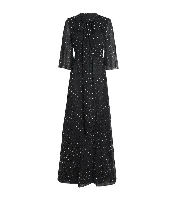 Giambattista Valli Silk-georgette Tie-neck Maxi Dress