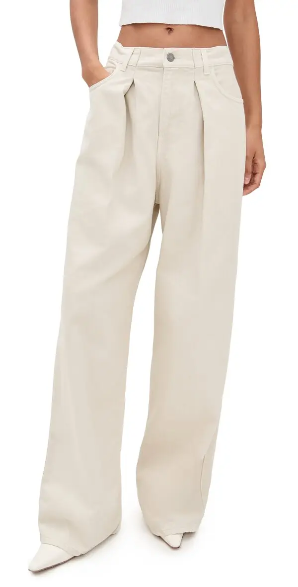 HAIKURE Pleated Wide Leg Jeans