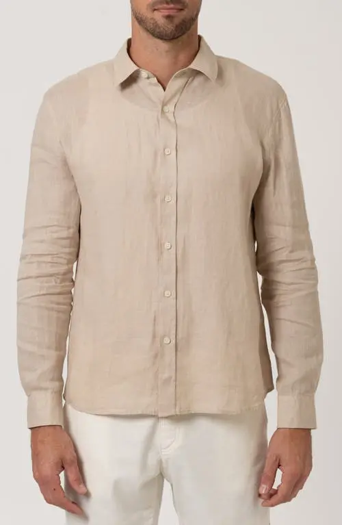 MAVI Long Sleeve Linen Button-up Shirt - Feather