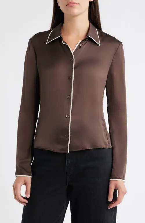 FRAME The Slim Essential Silk Shirt