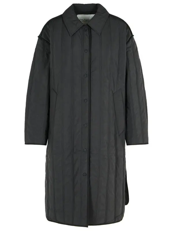 Closed Quilted Nylon Coat