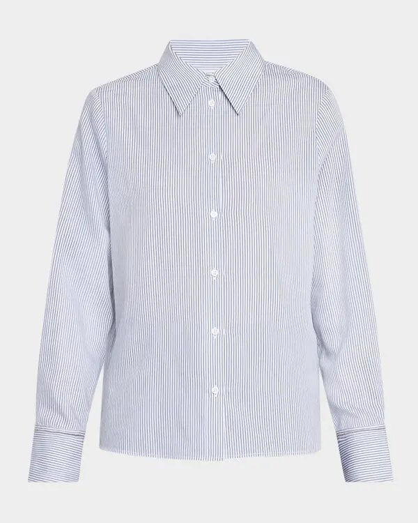 Peserico Striped Punto Luce Button-down Shirt