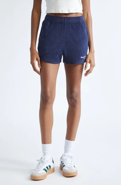 SPORTY & RICH Eden Script Terry Shorts