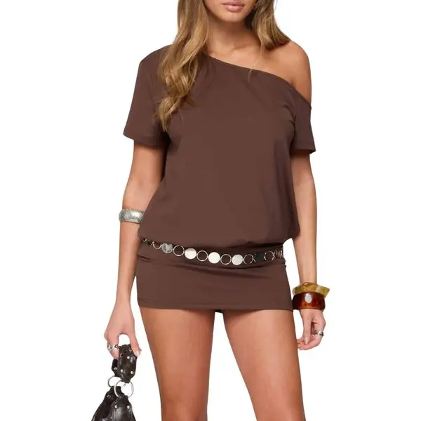EDIKTED Dorie Cutout One-shoulder Top