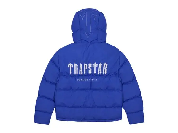 Trapstar Decoded Hooded Puffer 2.0 Jacket - Dazzling Blue