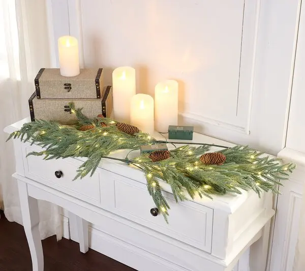 MARTHA STEWART S/2 Illuminated 36' Blue Spruce Branch Picks