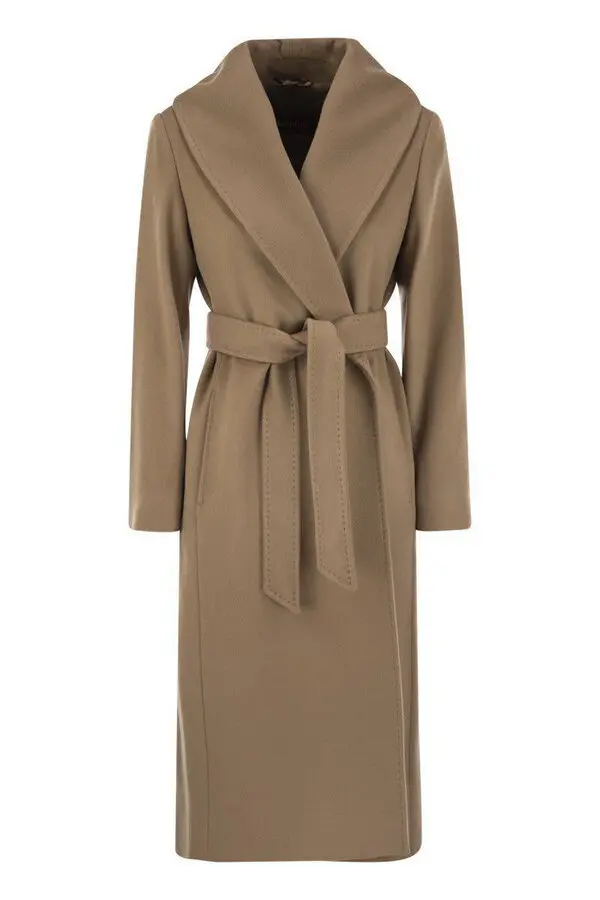 MAX MARA STUDIO Loriana Wool Drap Coat - Brown
