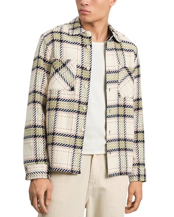 WAX LONDON Whiting Harp Check Overshirt