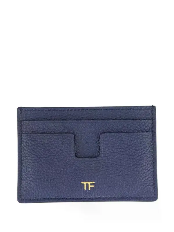 TOM FORD Grained-leather Wallet - Blue