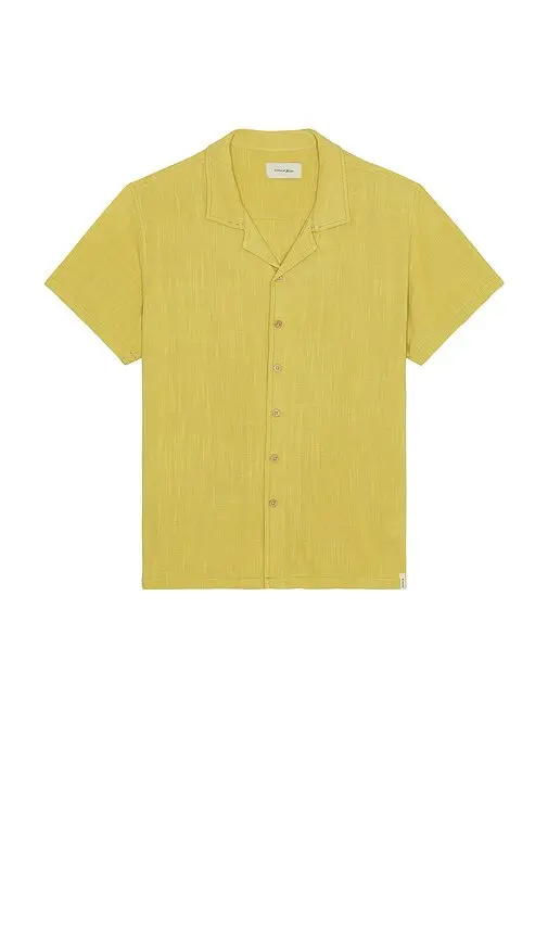 CRITICAL SLIDE Ernie Resort Shirt In Mustard