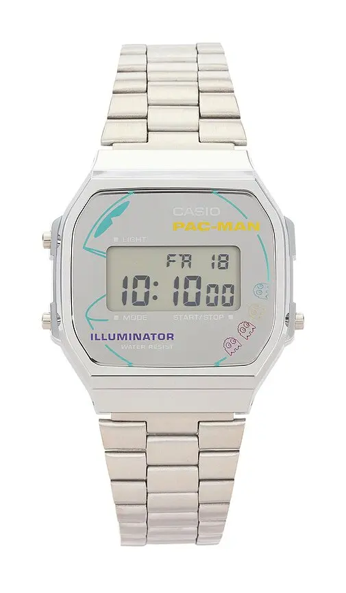 Casio Pacman Collaboration Series Watch - Metal & Silver