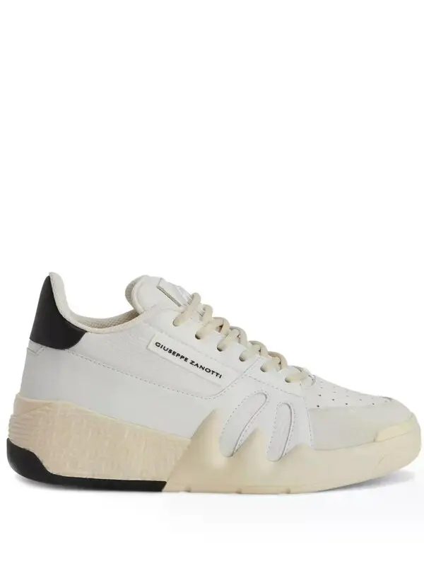 GIUSEPPE ZANOTTI Talon Panelled Leather Sneakers - White