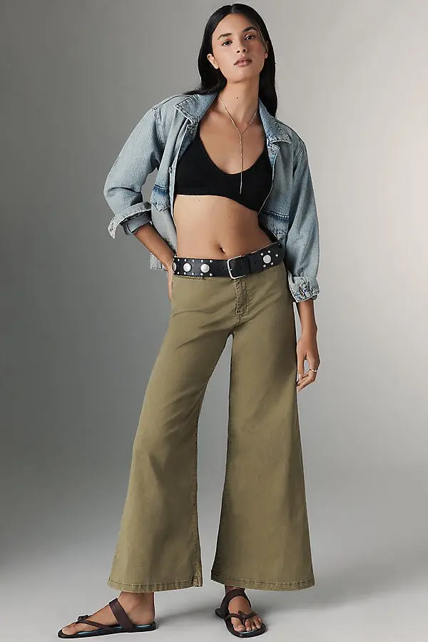 PILCRO Crop Wide-leg Pants