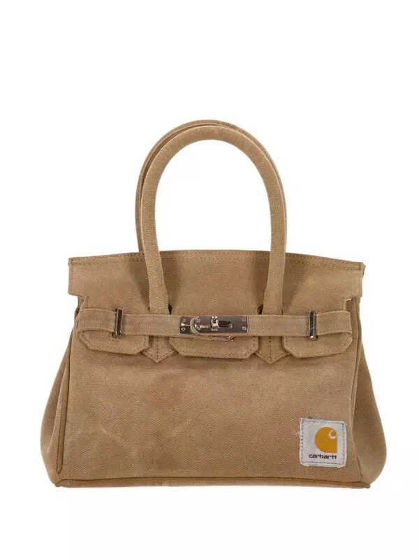 ANOTHER CHANCE Logo-patch Lock-clasp Tote Bag