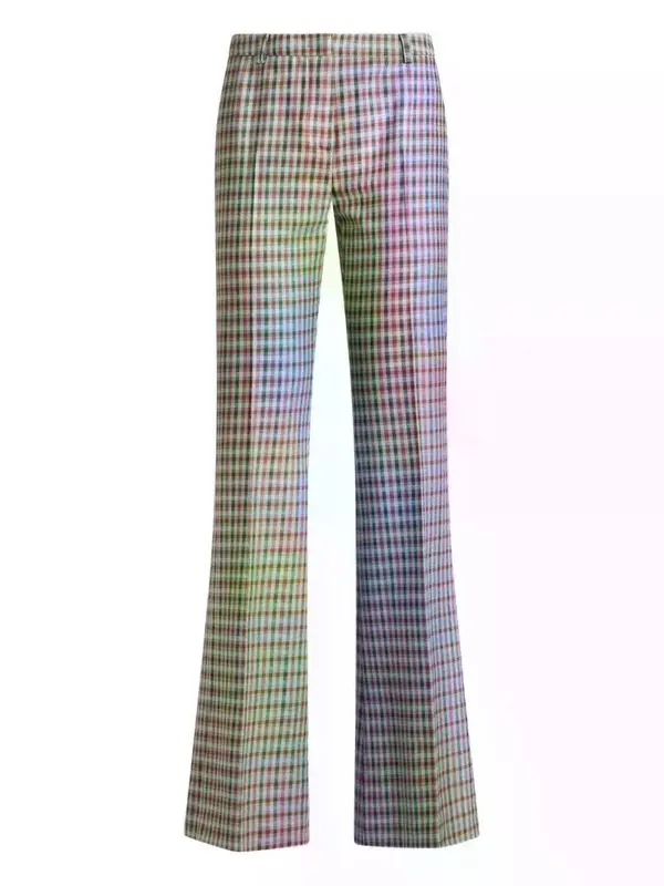 Etro Gingham Flared Trousers