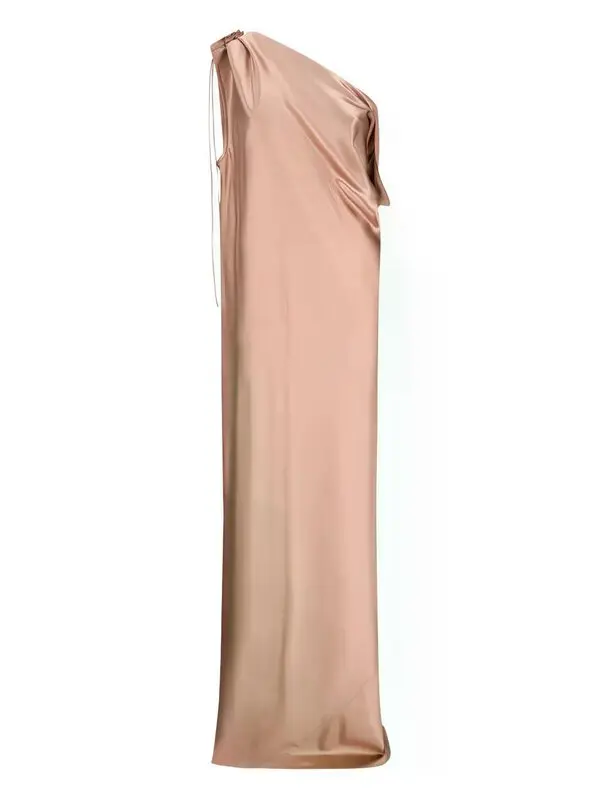 Max Mara One-shoulder Drape-detail Maxi Dress