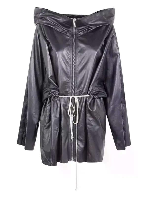 Rick Owens Dwastrings Leather Jacket