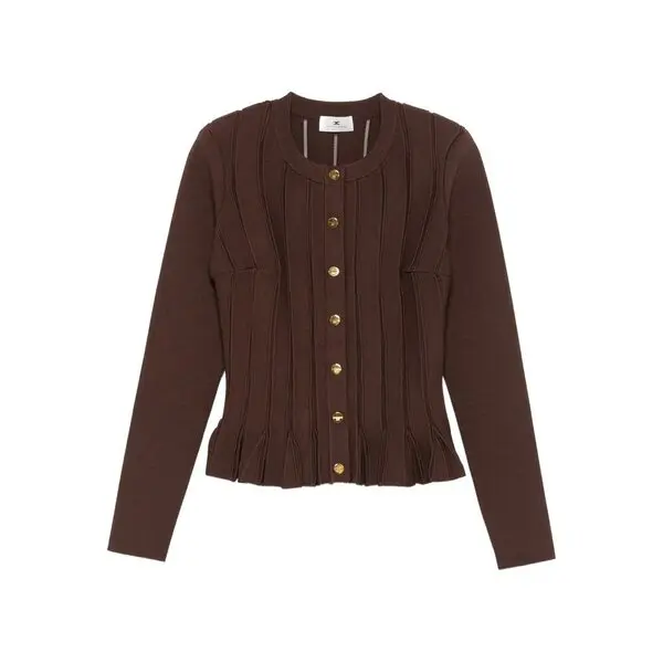 Elisabetta Franchi Ribbed Knit Cardigan