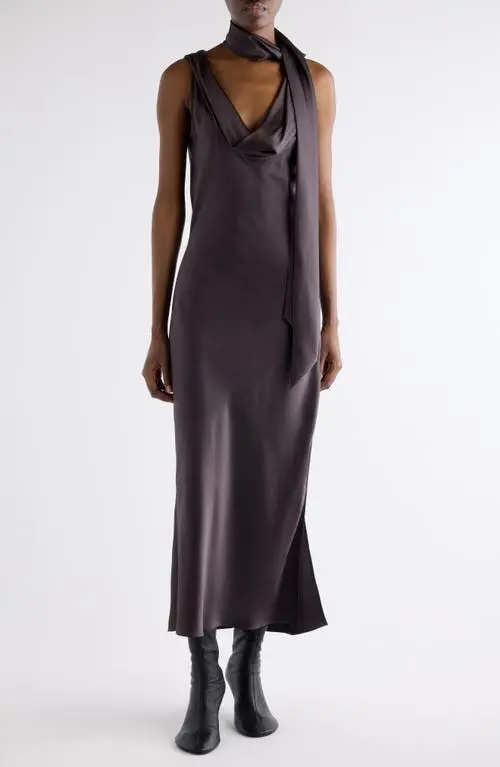 Acne Studios Dotti Cowl Neck Slip Dress - Graphite Grey